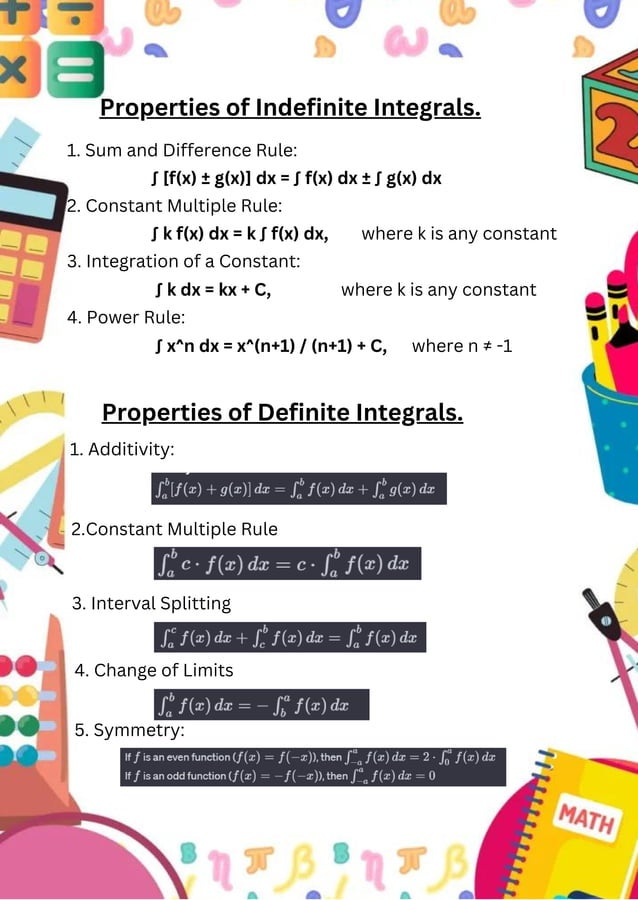 Integrals and Applications on Integrals, Maths project for class 12 | PDF