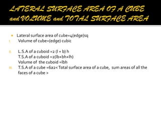 surface area and volume ppt | PPTX