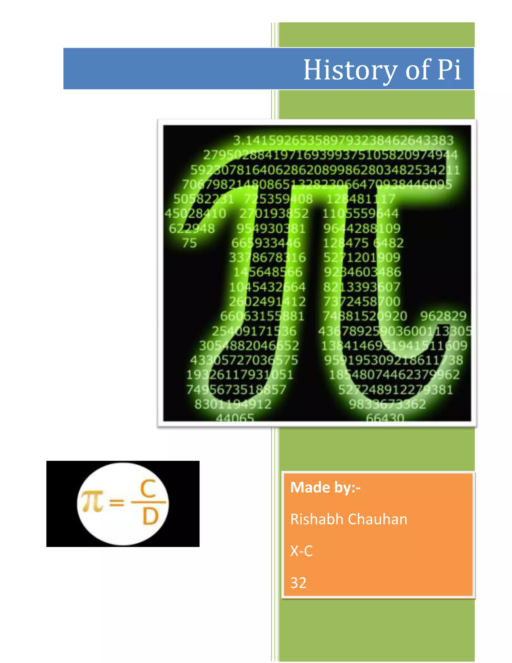 History of pi | DOCX