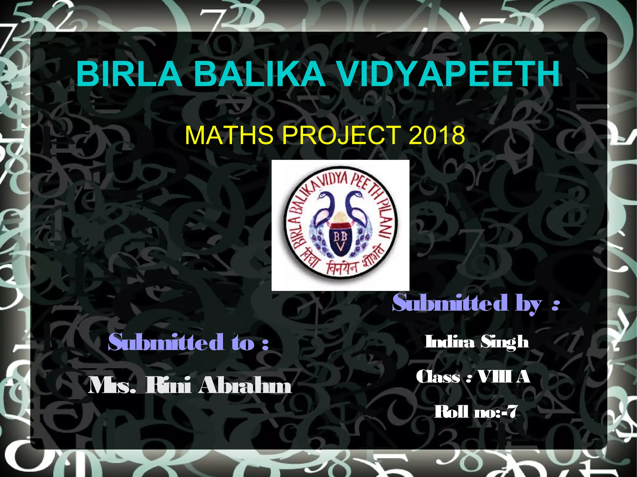 Maths project on mensuration class 8 by indira singh | ODP