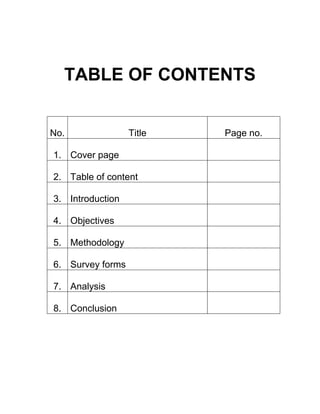 Math Project Cover Page