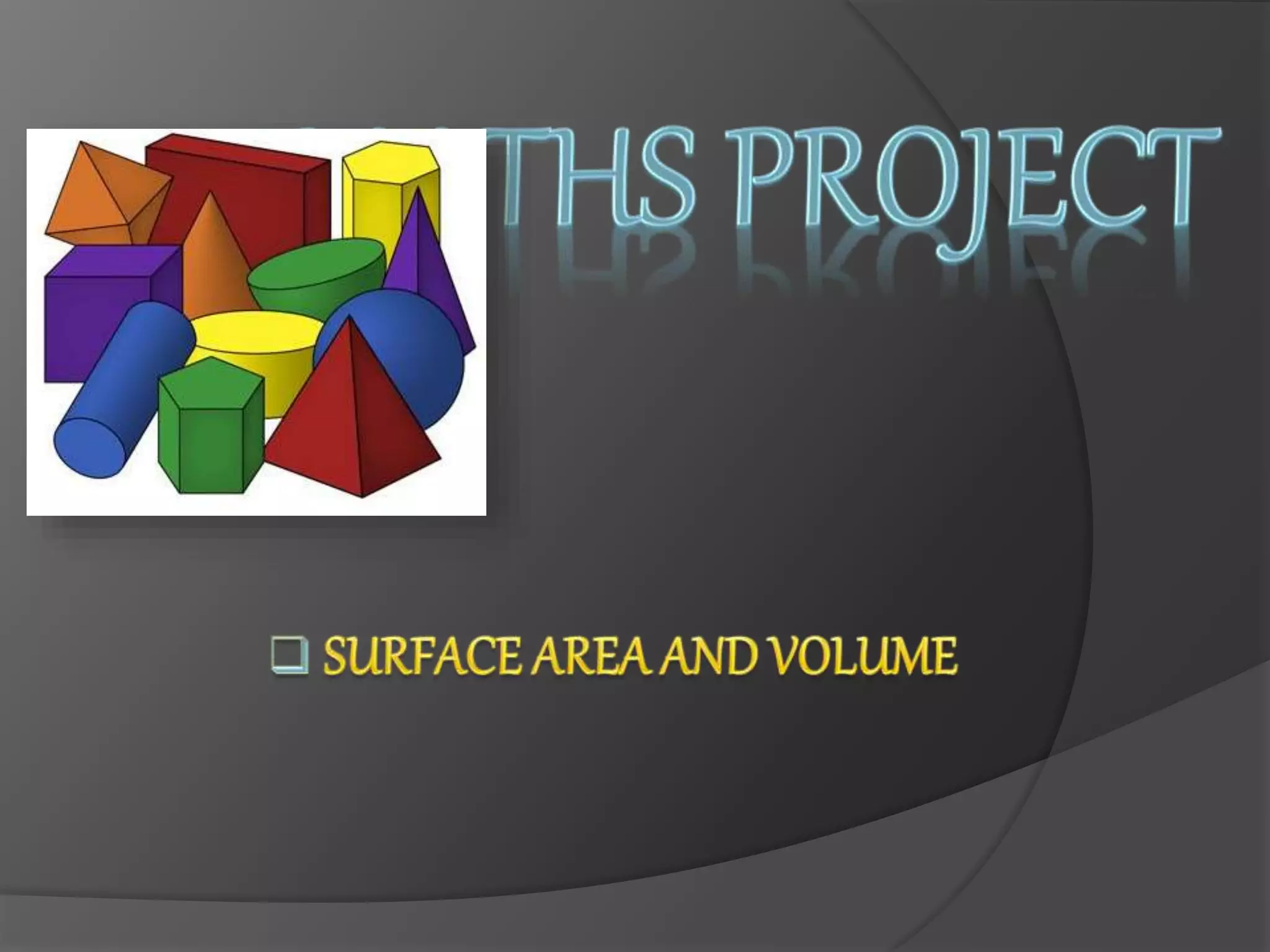 Maths project surface area and volume by chirag jain class ix a roll no ...