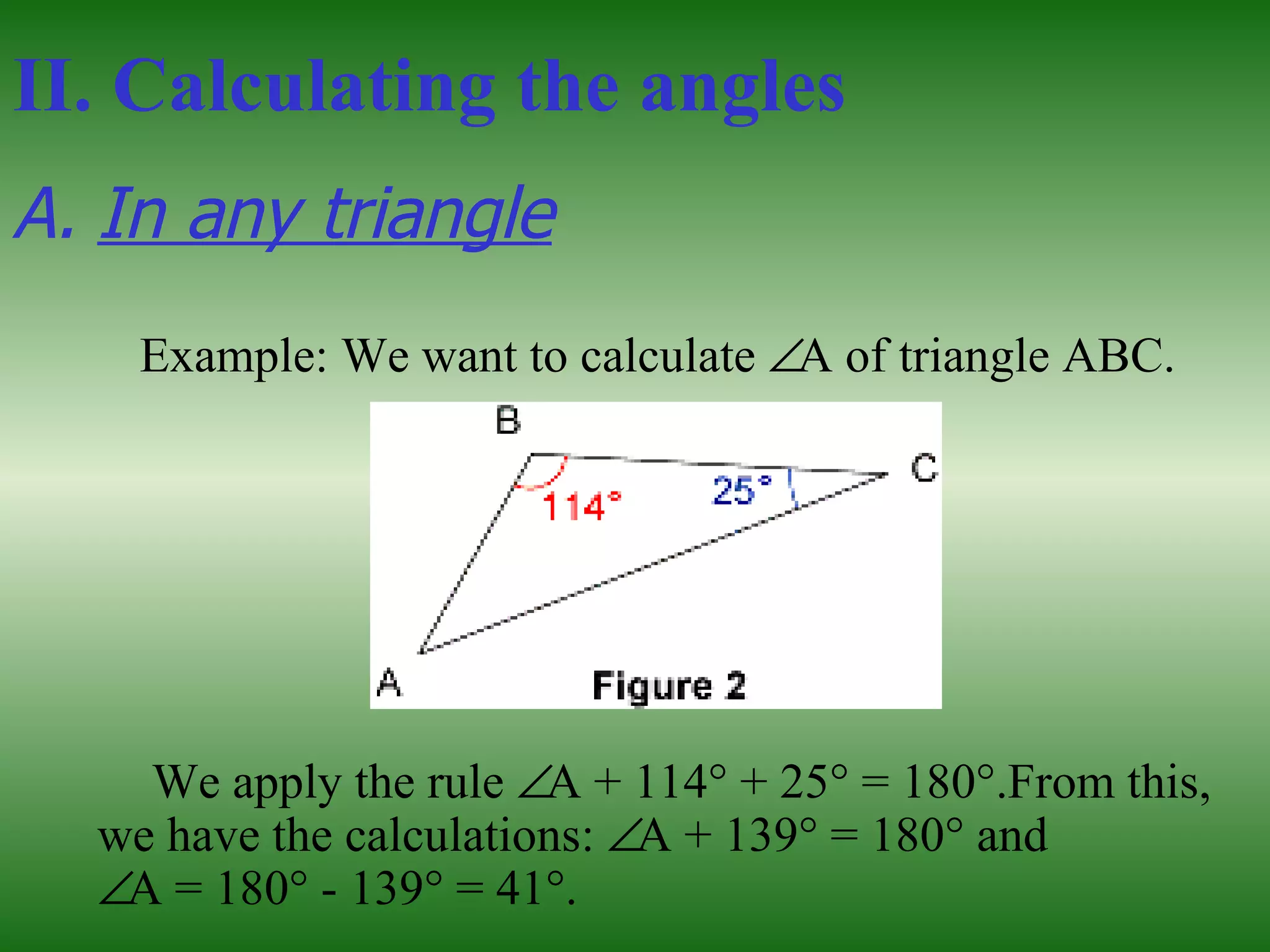 sum of angles of triangles | PPT