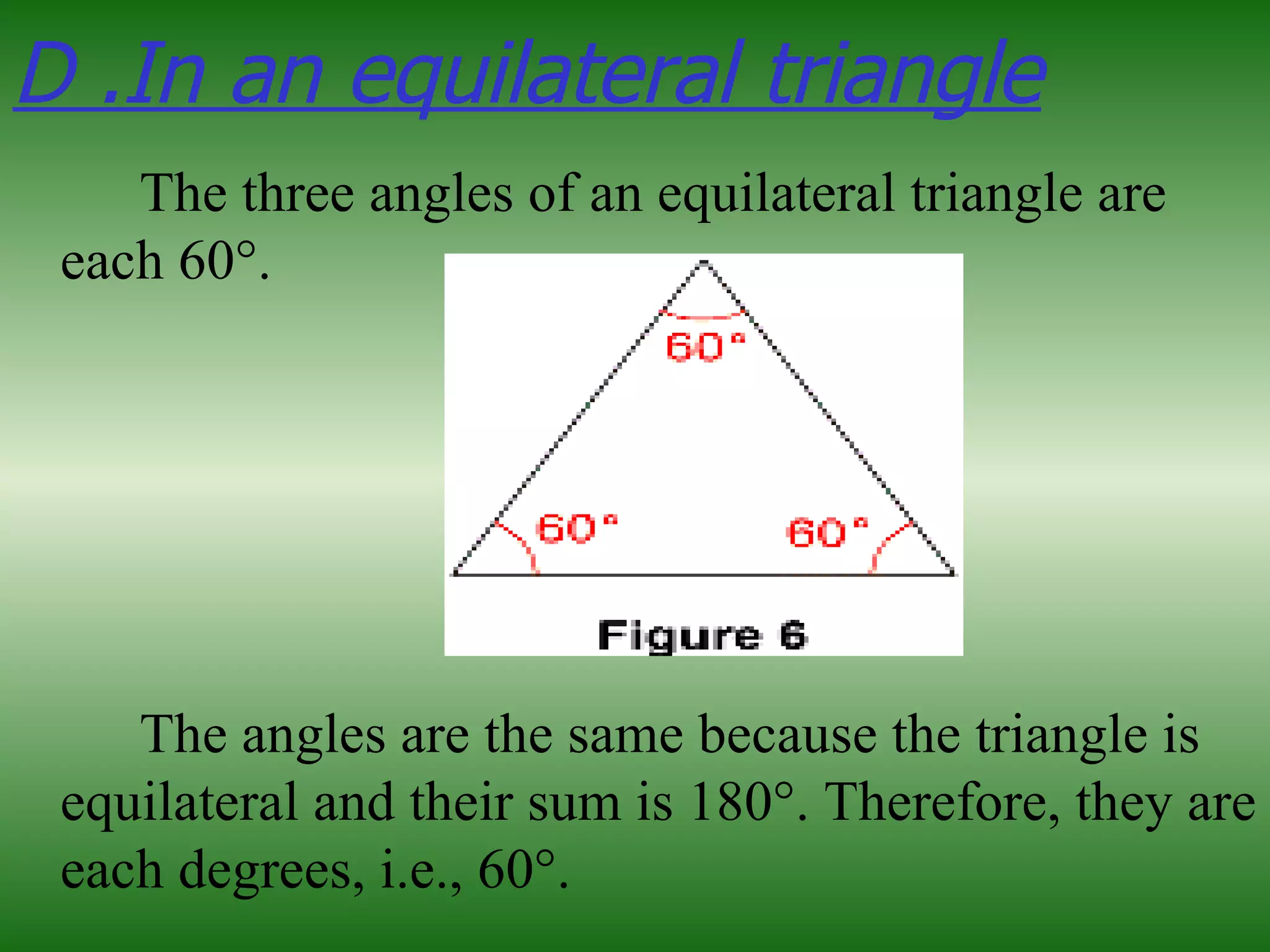 sum of angles of triangles | PPT