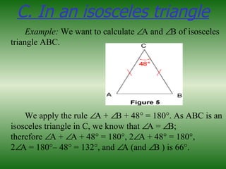 sum of angles of triangles | PPT