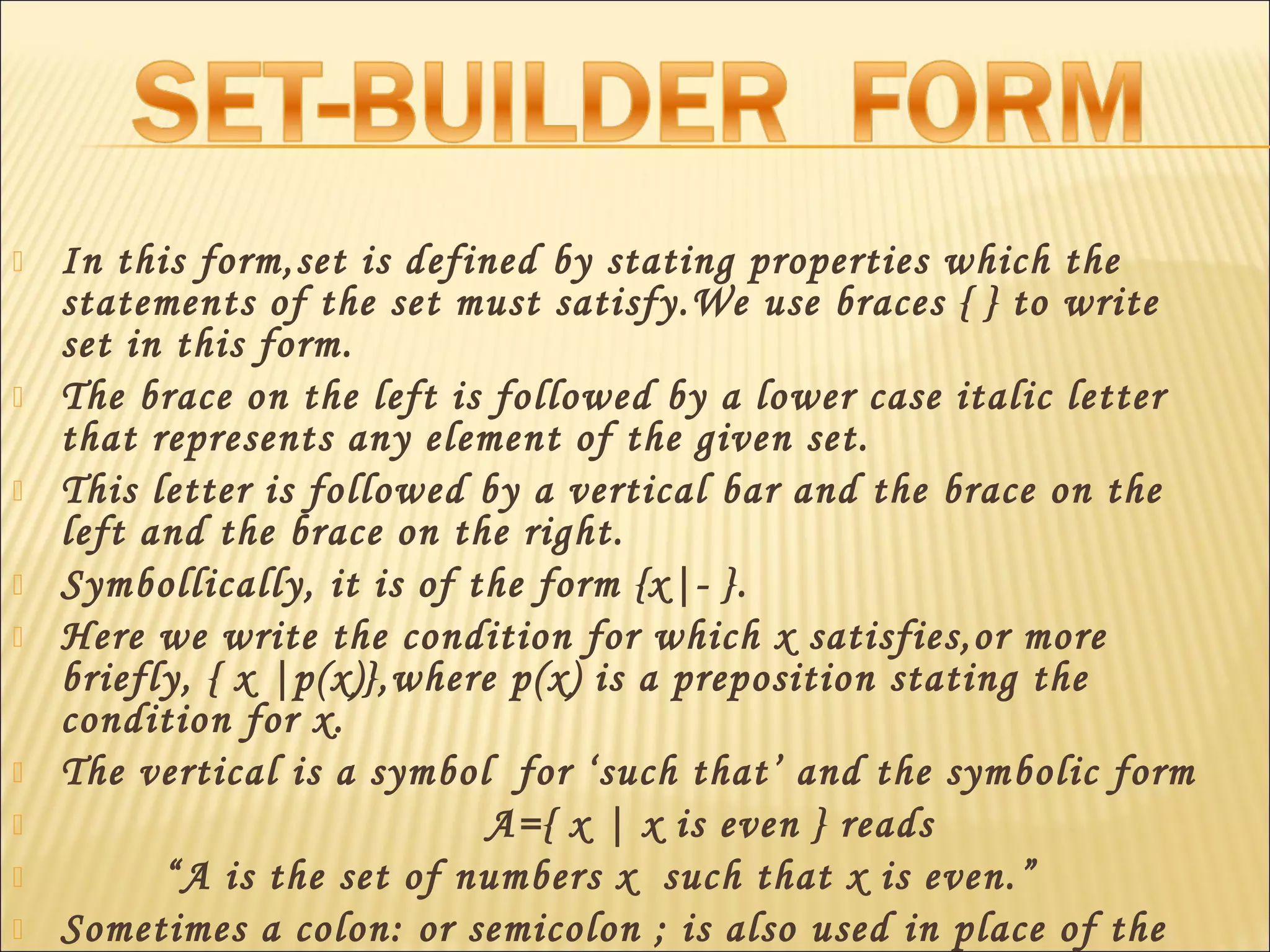 Maths Project 11 class(SETS) | PPT