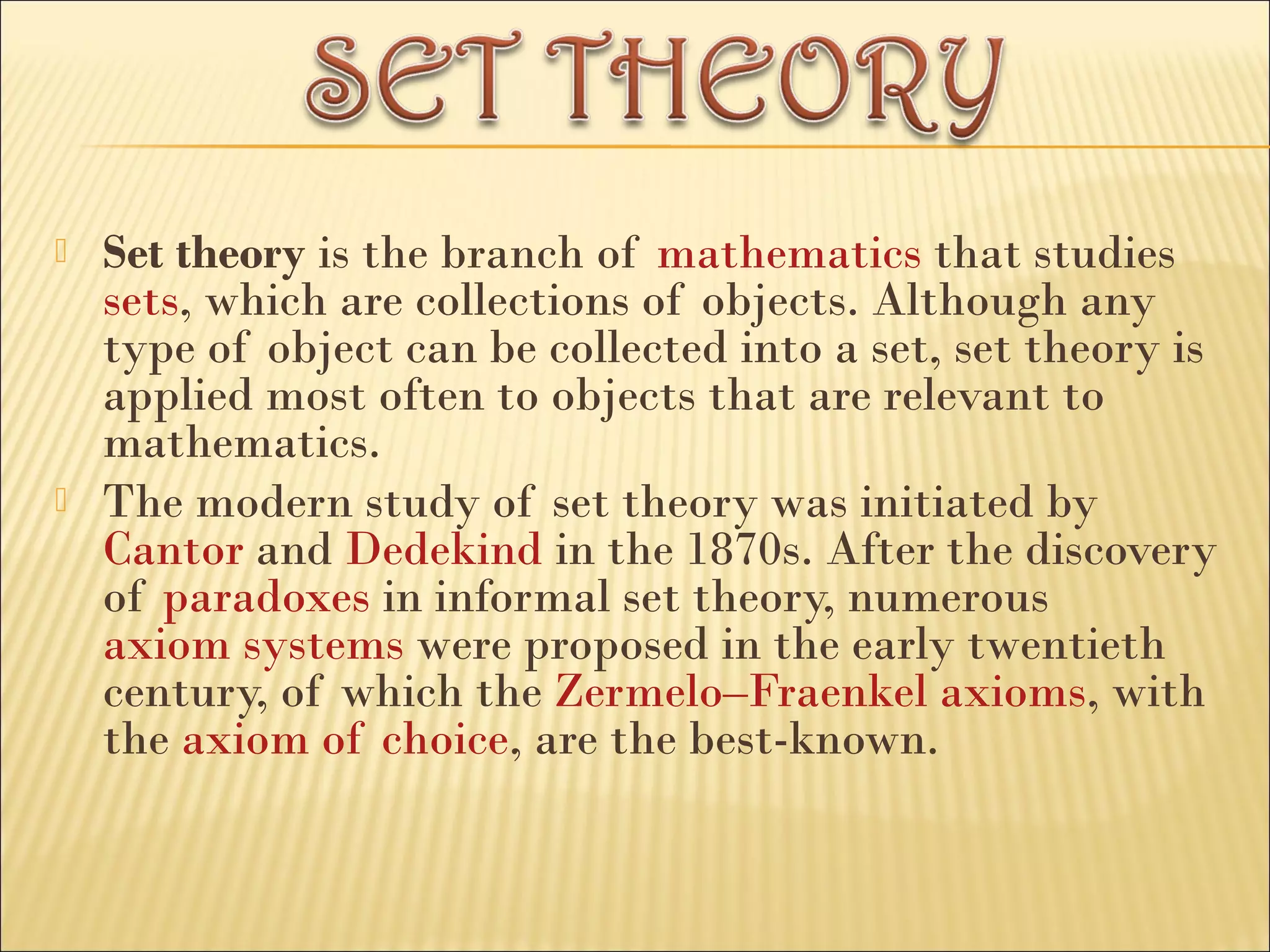 Maths Project 11 class(SETS) | PPT