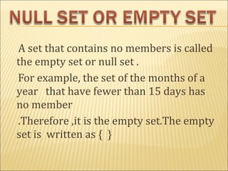 Maths Project 11 class(SETS) | PPT