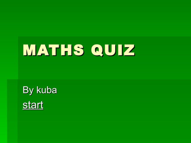 Maths quiz | PPT