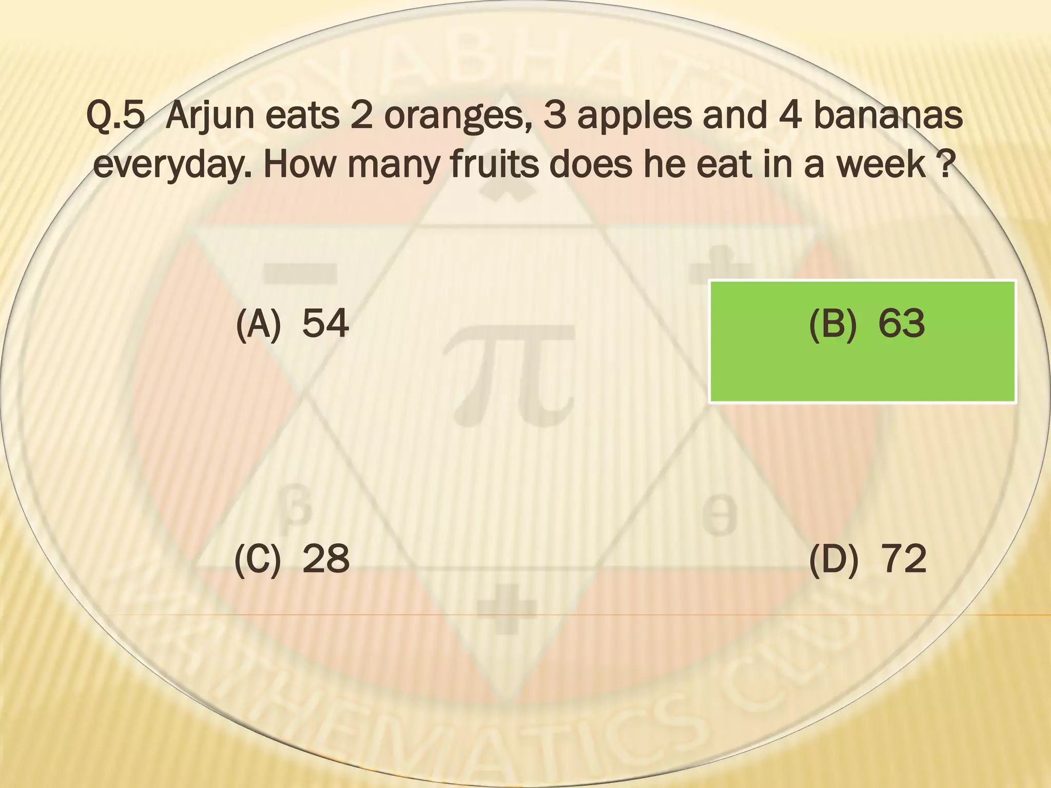 Maths Quiz | PPT | Free Download