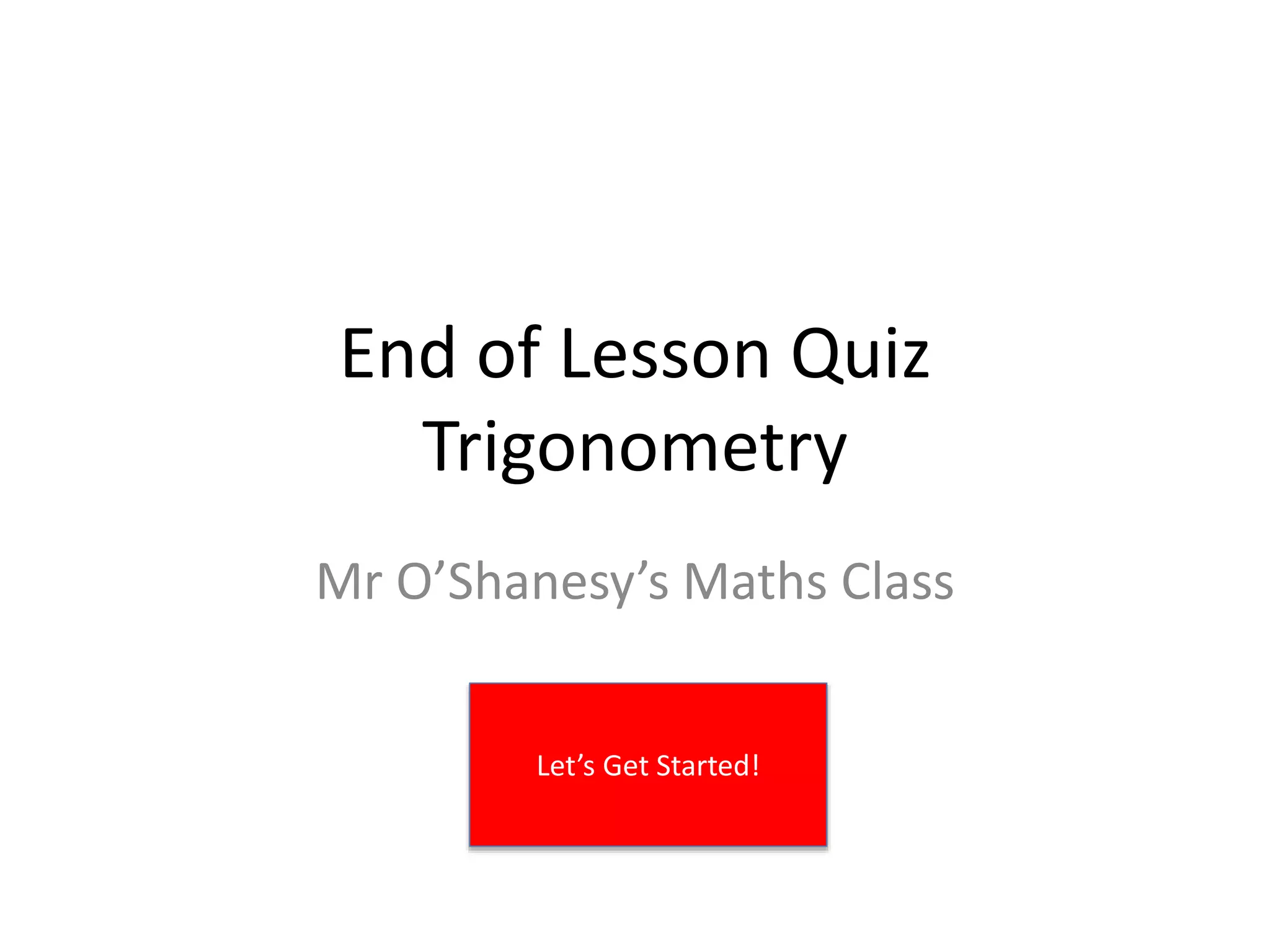 Maths quiz trigonometry | PPTX