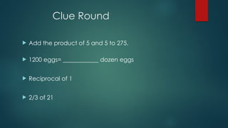 maths quiz 3 to 5 questions with answers | PPT