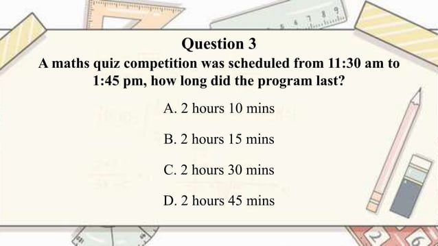 Maths Quiz Class 4.pptx | Puzzle Video Games | Video Game Genres