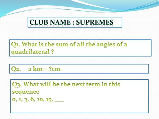 Maths quiz grade 6 final round | PPTX