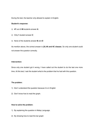 Maths report | DOC | Educational Assessment | Education