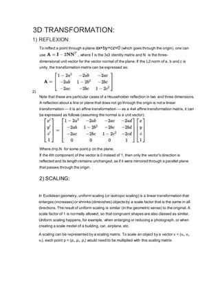Reflection, Scaling, Shear, Translation, and Rotation | DOCX