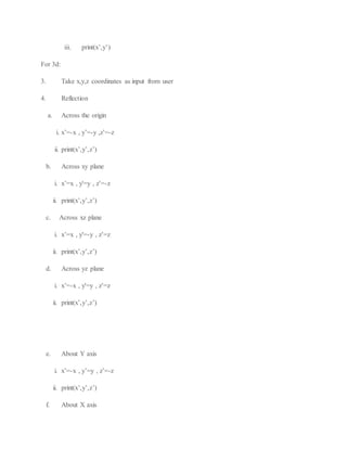 Reflection, Scaling, Shear, Translation, and Rotation | DOCX