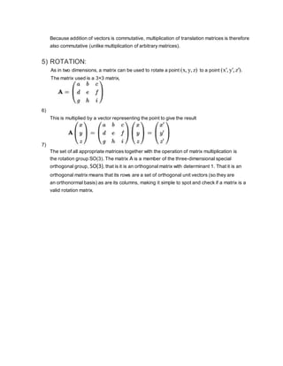 Reflection, Scaling, Shear, Translation, and Rotation | PDF