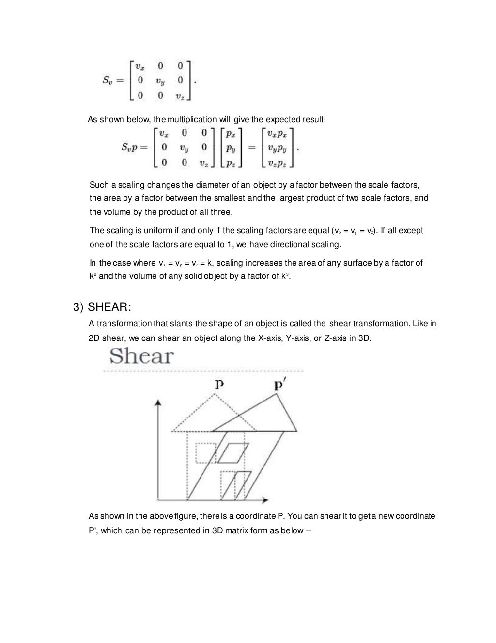 Reflection, Scaling, Shear, Translation, and Rotation