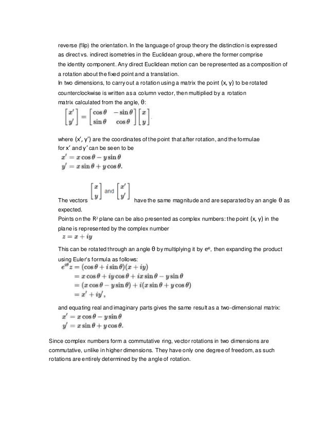 Reflection Scaling Shear Translation And Rotation