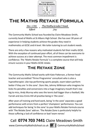 Maths retake formula a5 flyer | PDF