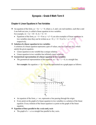 Maths sa 2 synopsis | PDF | Physics | Science