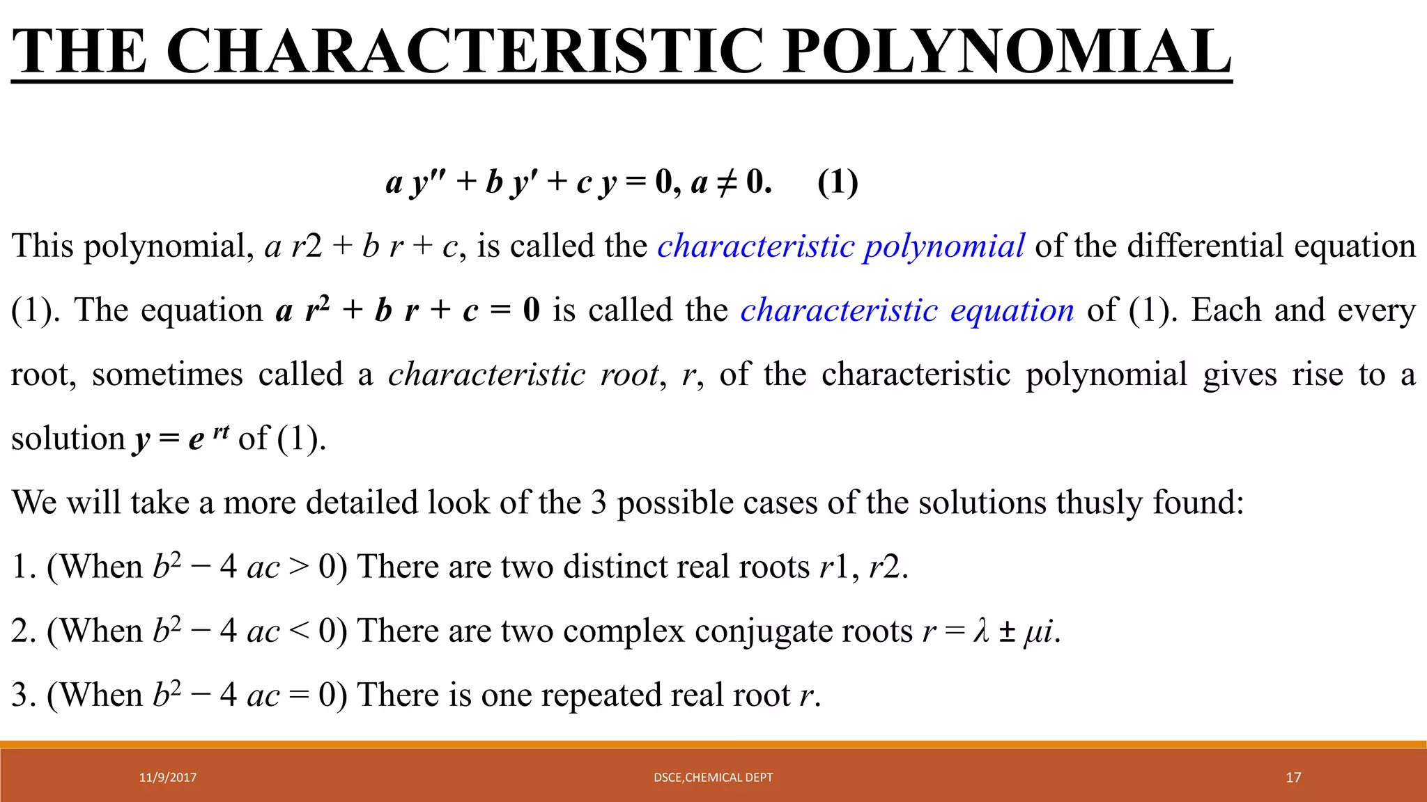 formulation of first order linear and nonlinear 2nd order differential ...