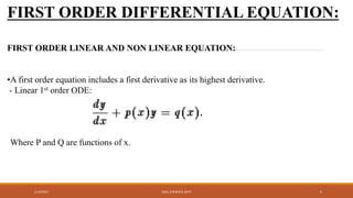 formulation of first order linear and nonlinear 2nd order differential ...