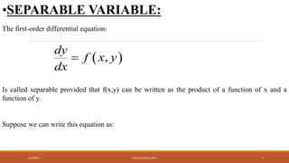 formulation of first order linear and nonlinear 2nd order differential ...