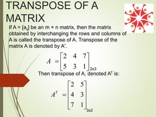 Matrix Algebra seminar ppt | PPTX
