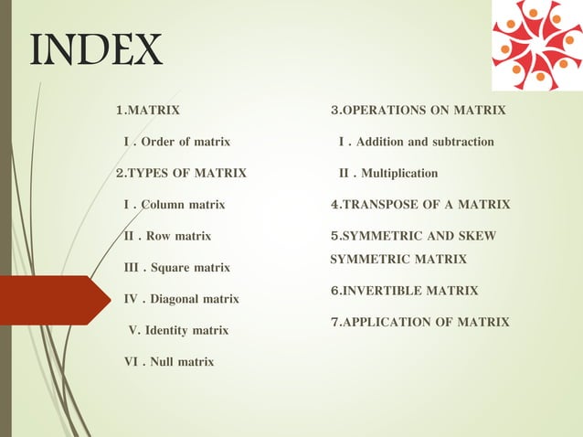 Matrix Algebra seminar ppt | PPTX | Maps & Navigation