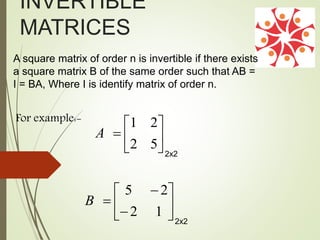 Matrix Algebra seminar ppt | PPTX
