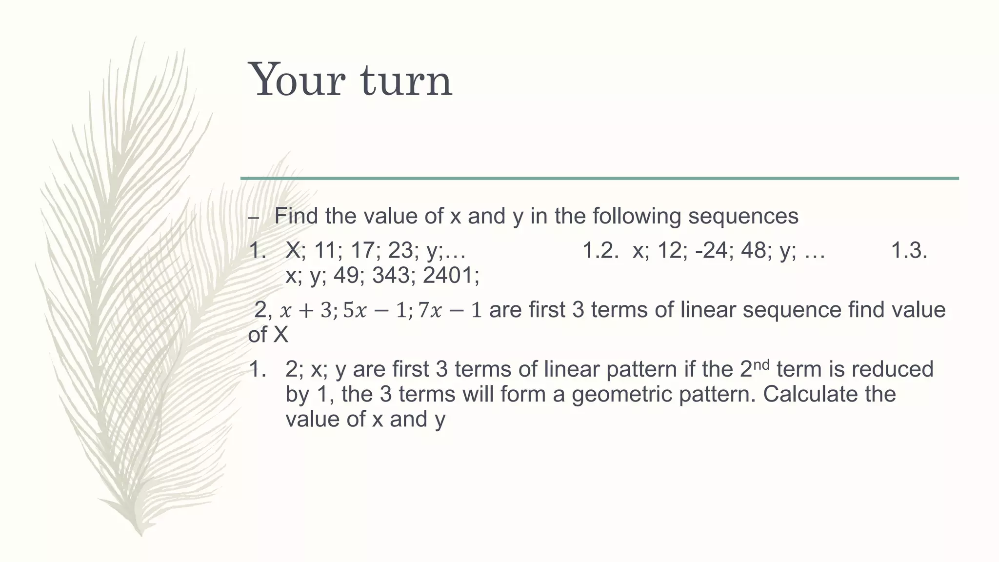 Maths sequence and series grade 12 boitlamo | PPTX