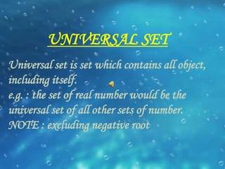 Maths sets ppt | PPTX | Physics | Science