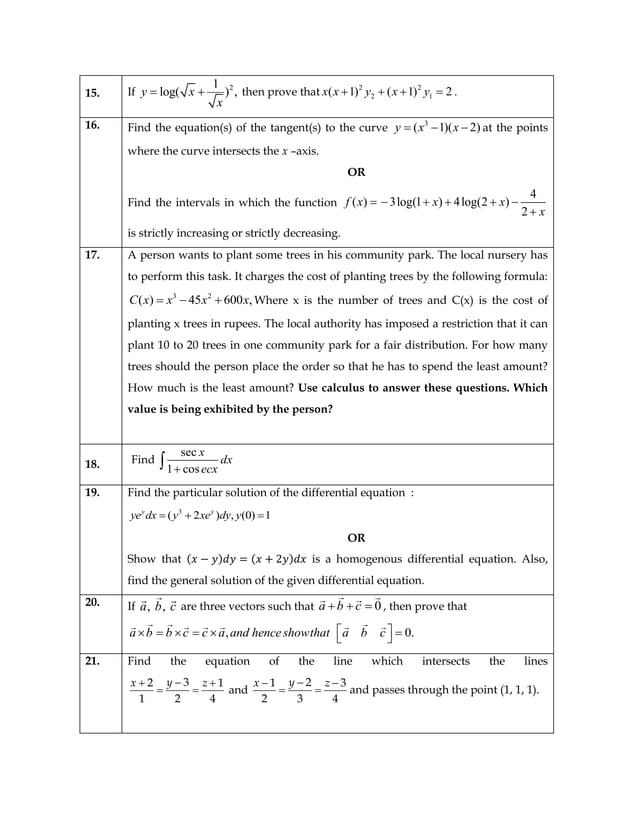 Maths sqp | PDF