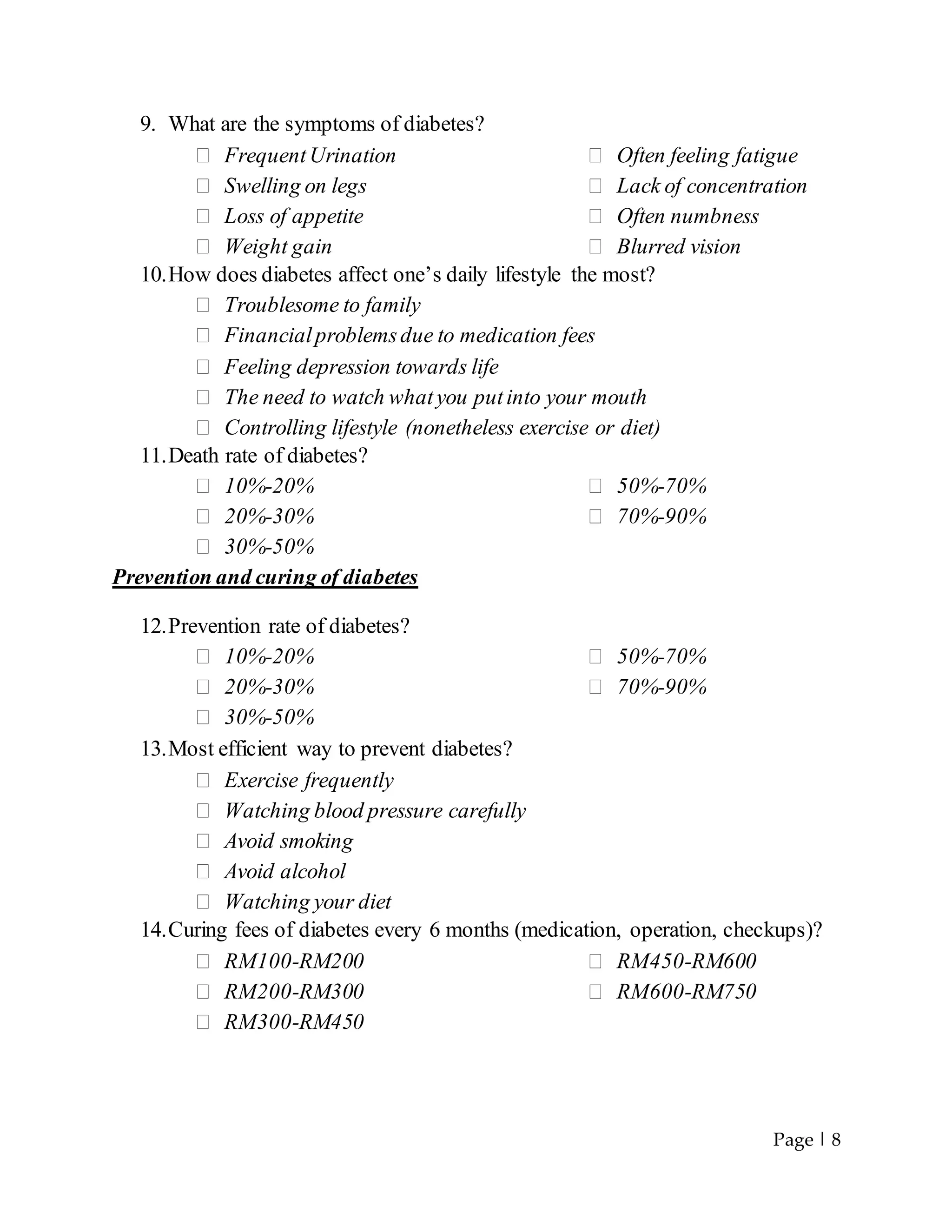 Mathematics survey report | DOCX