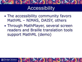 What you need to know about the Math Stack: MathML, MathJax, HTML5, and ...