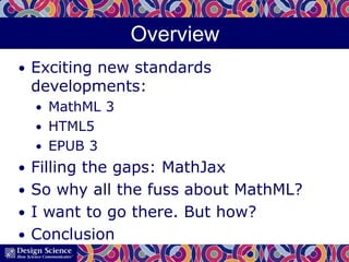 What you need to know about the Math Stack: MathML, MathJax, HTML5, and ...