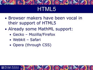 What you need to know about the Math Stack: MathML, MathJax, HTML5, and ...