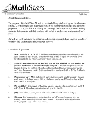 Math stars grade 4 | PDF