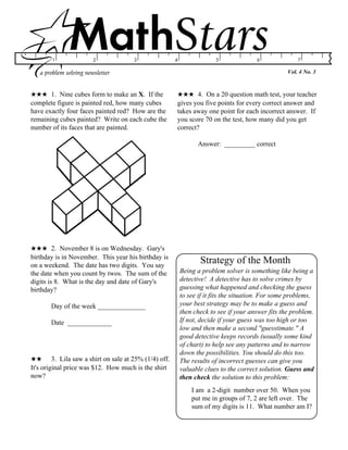 Math stars grade 4 | PDF