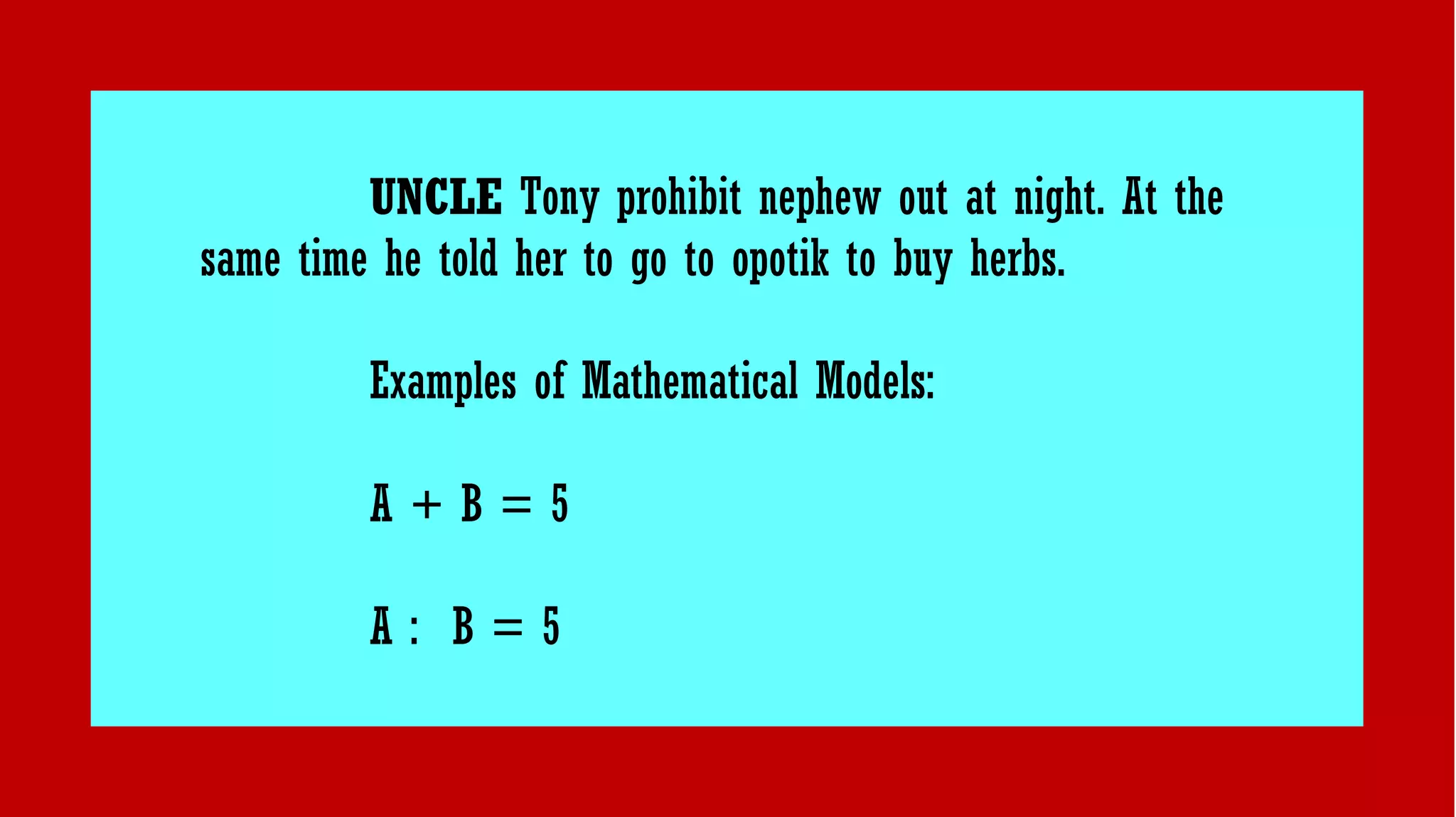 Math Statement Without Name Number & Without Symbol Number | PPT
