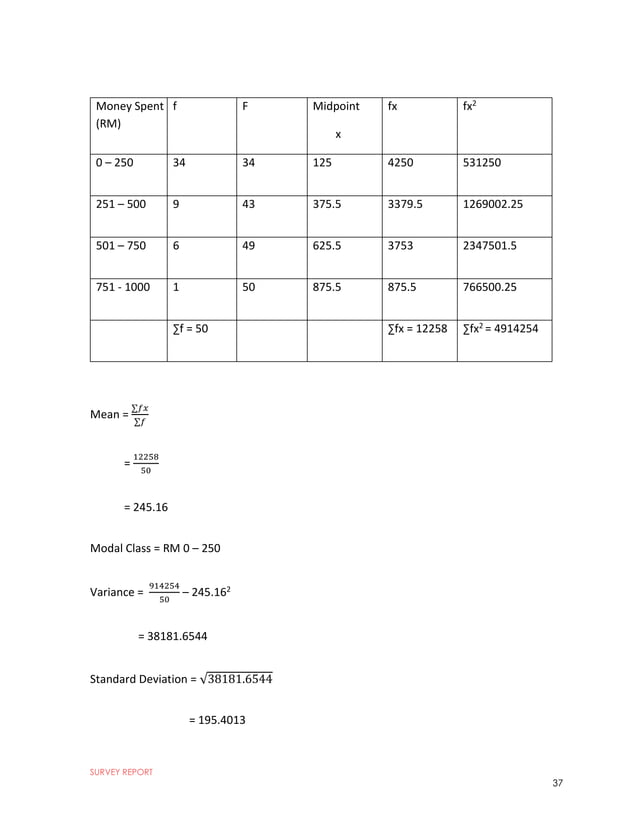 Math statistic report pdf | PDF