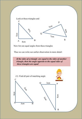 Equal triangles | PPTX