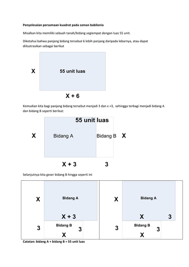 Mathstory 001 persamaan kuadrat (quadratic equation) | PDF