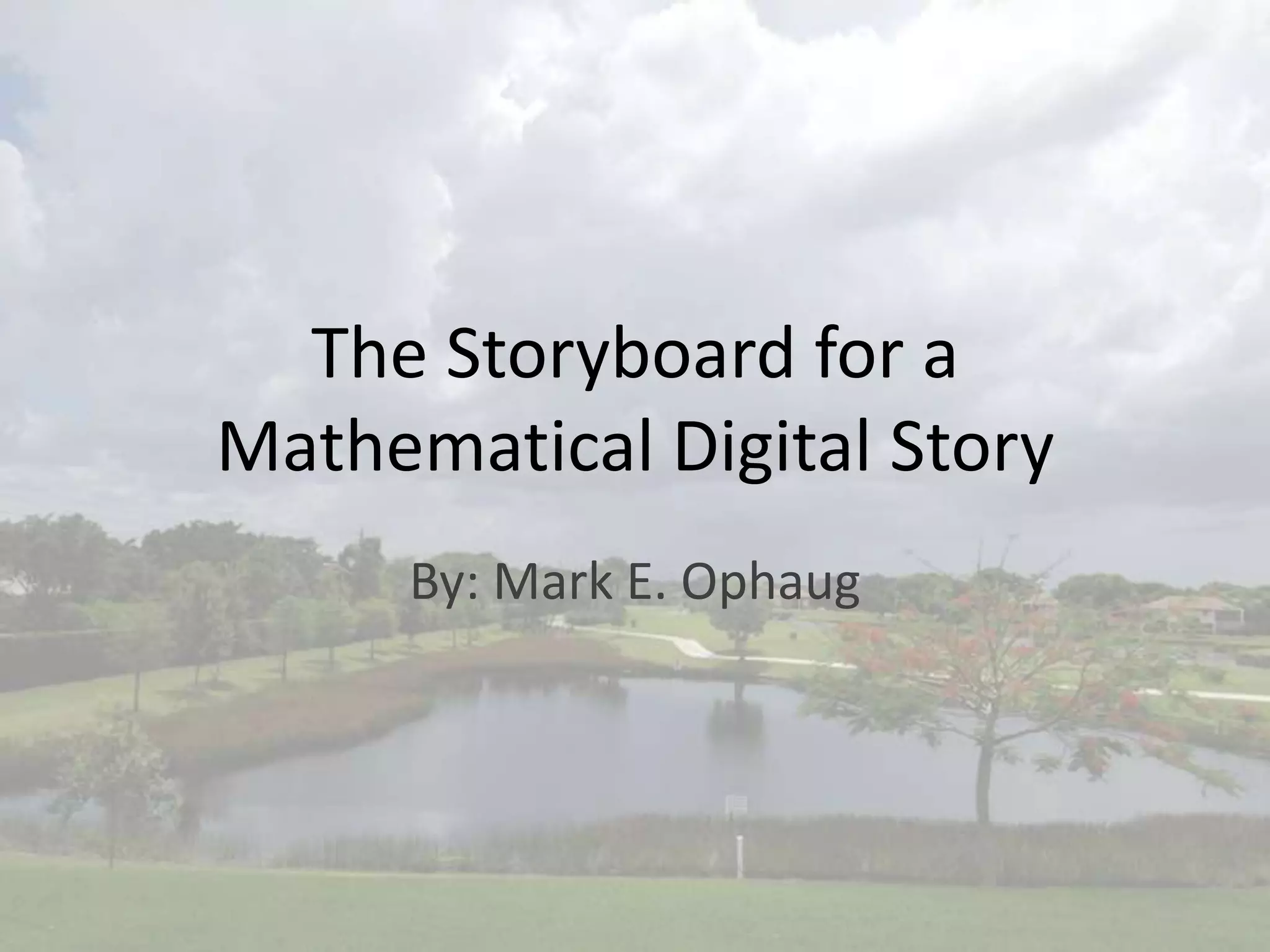 Math Storytelling Storyboard | PPT