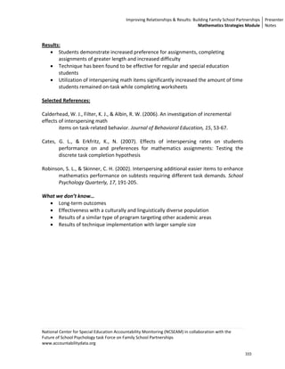 Unit 6: Math Strategies - Parental Involvement Notes | PDF