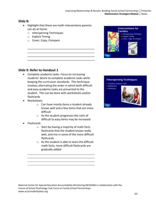 Unit 6: Math Strategies - Parental Involvement Notes | PDF