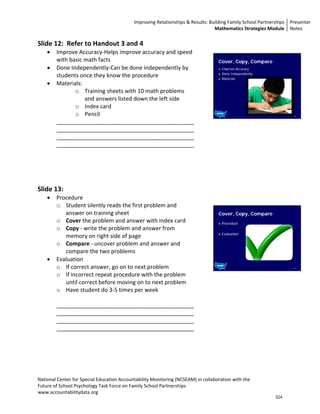 Unit 6: Math Strategies - Parental Involvement Notes | PDF