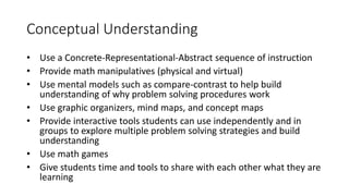 Math Strategies & Tools | PPTX | Educational Assessment | Education